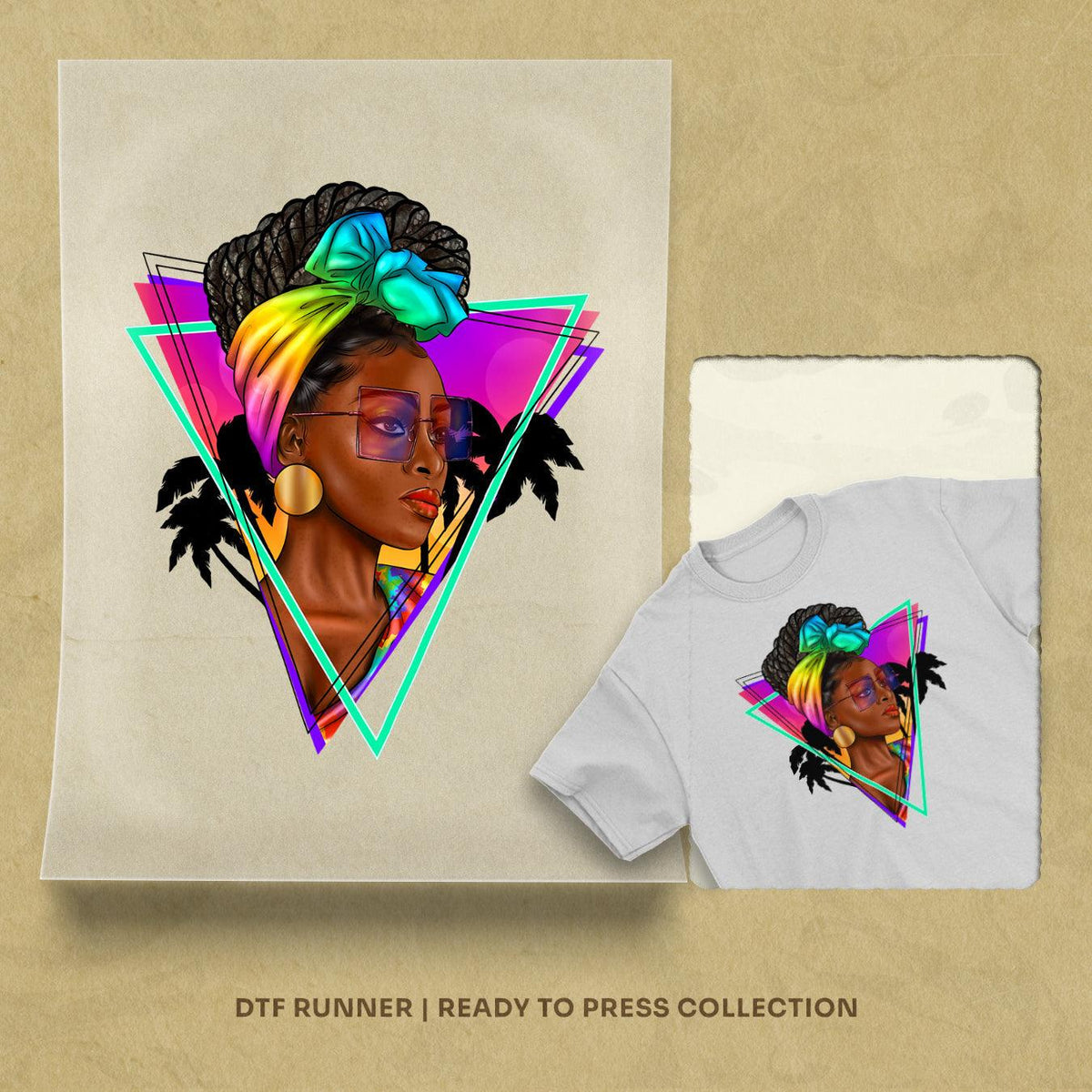 DTF Transfer Prints Summer Black Woman– DTF Runner