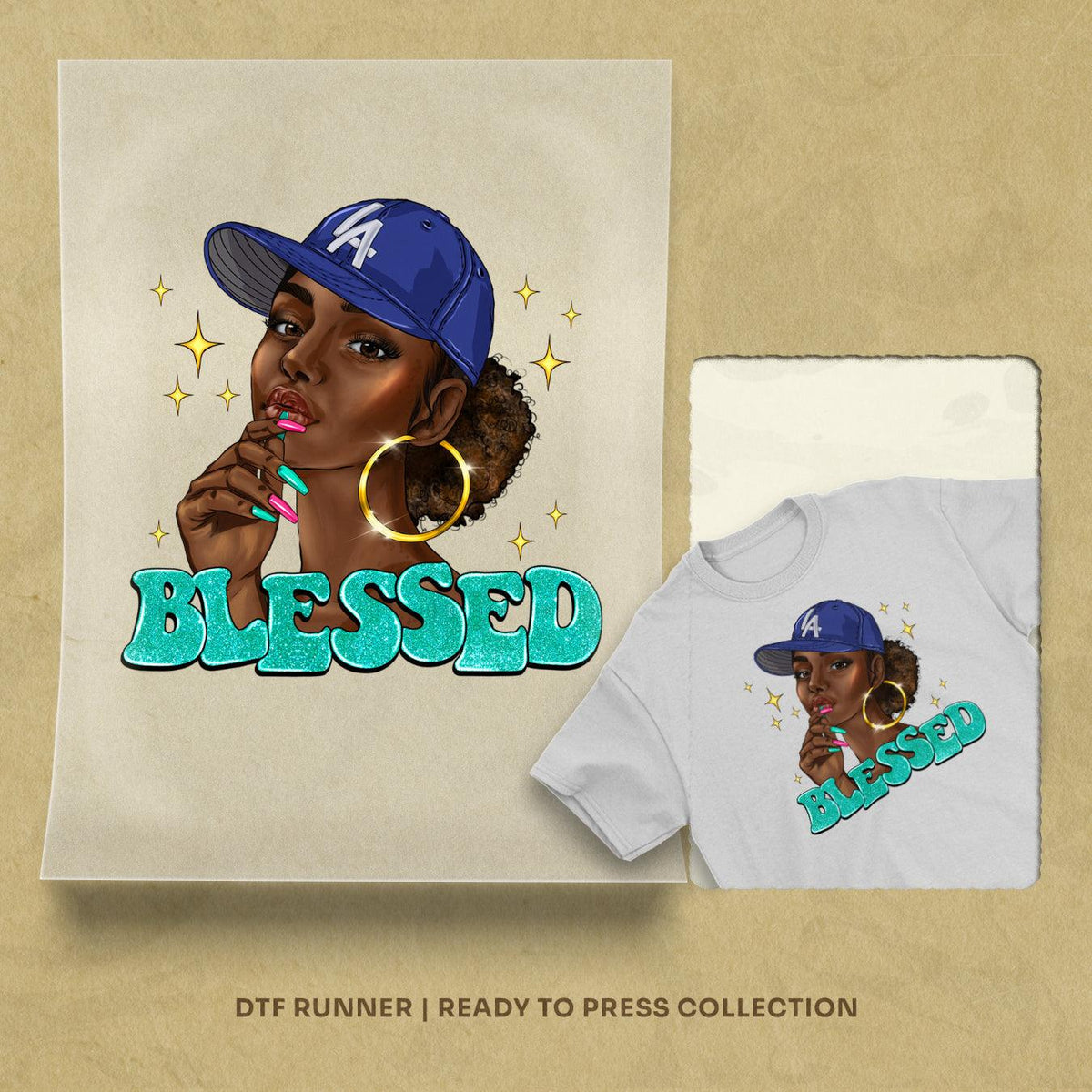 DTF Transfers Blessed Black Woman– DTF Runner