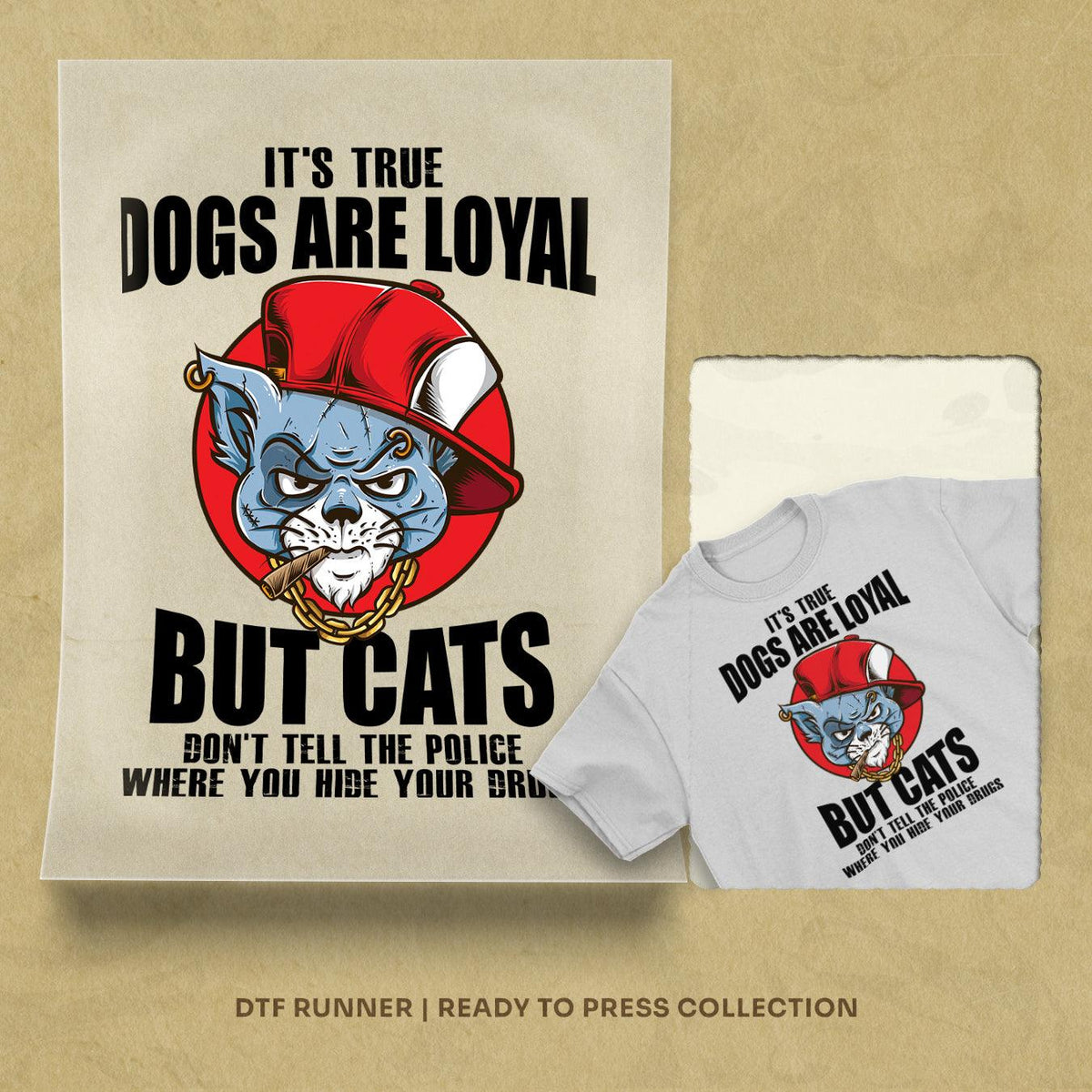 Cat- direct to film – DTF Runner