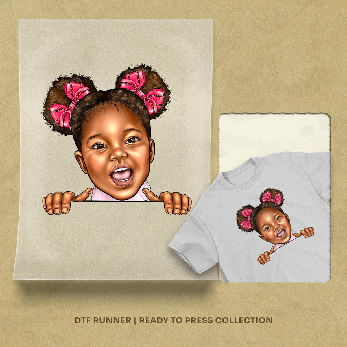 DTF Transfers Cute Afro Girl– DTF Runner