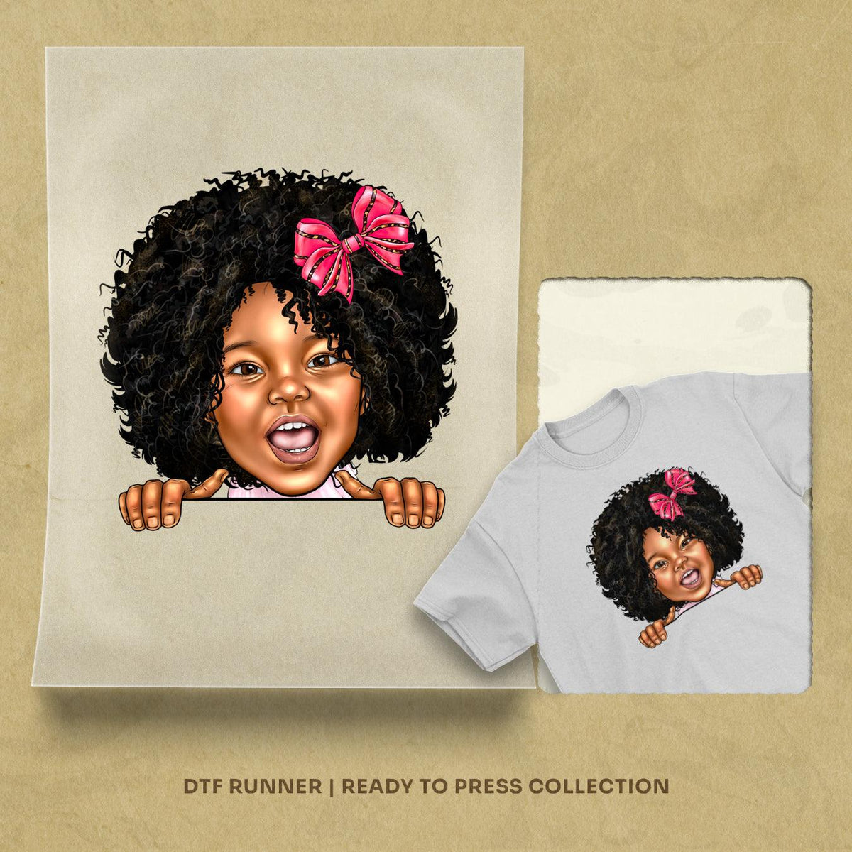DTF Transfer Sheets Cute Afro Girl– DTF Runner