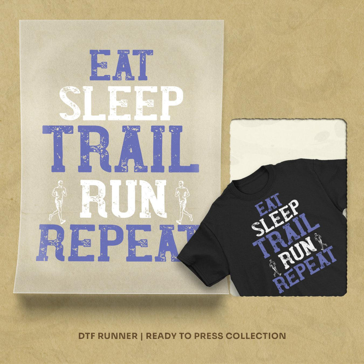Eat Sleep Trail Run Repeat Dtf Prints Design – DTF Runner