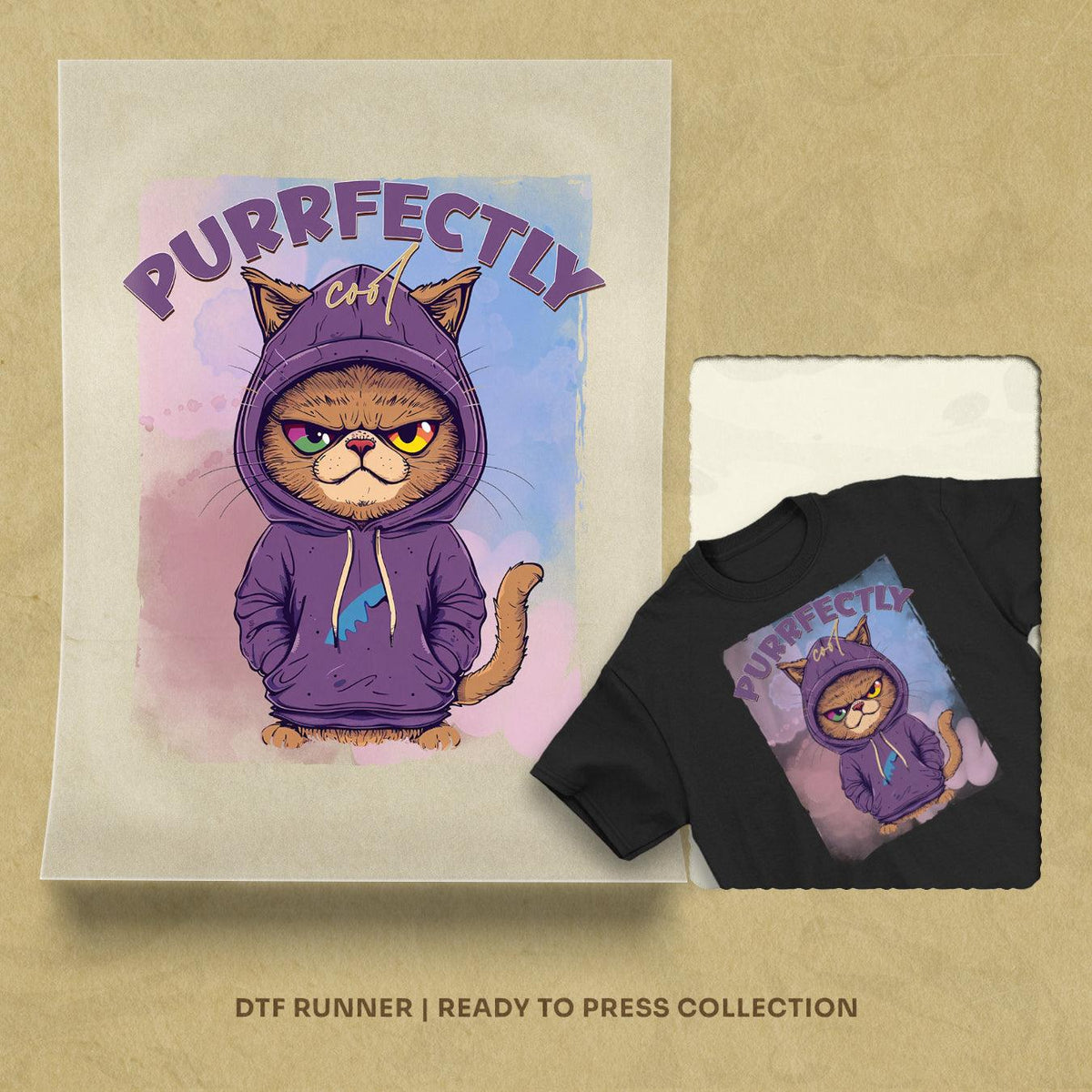 Purrfectly Cool dtf transfer sheets – DTF Runner