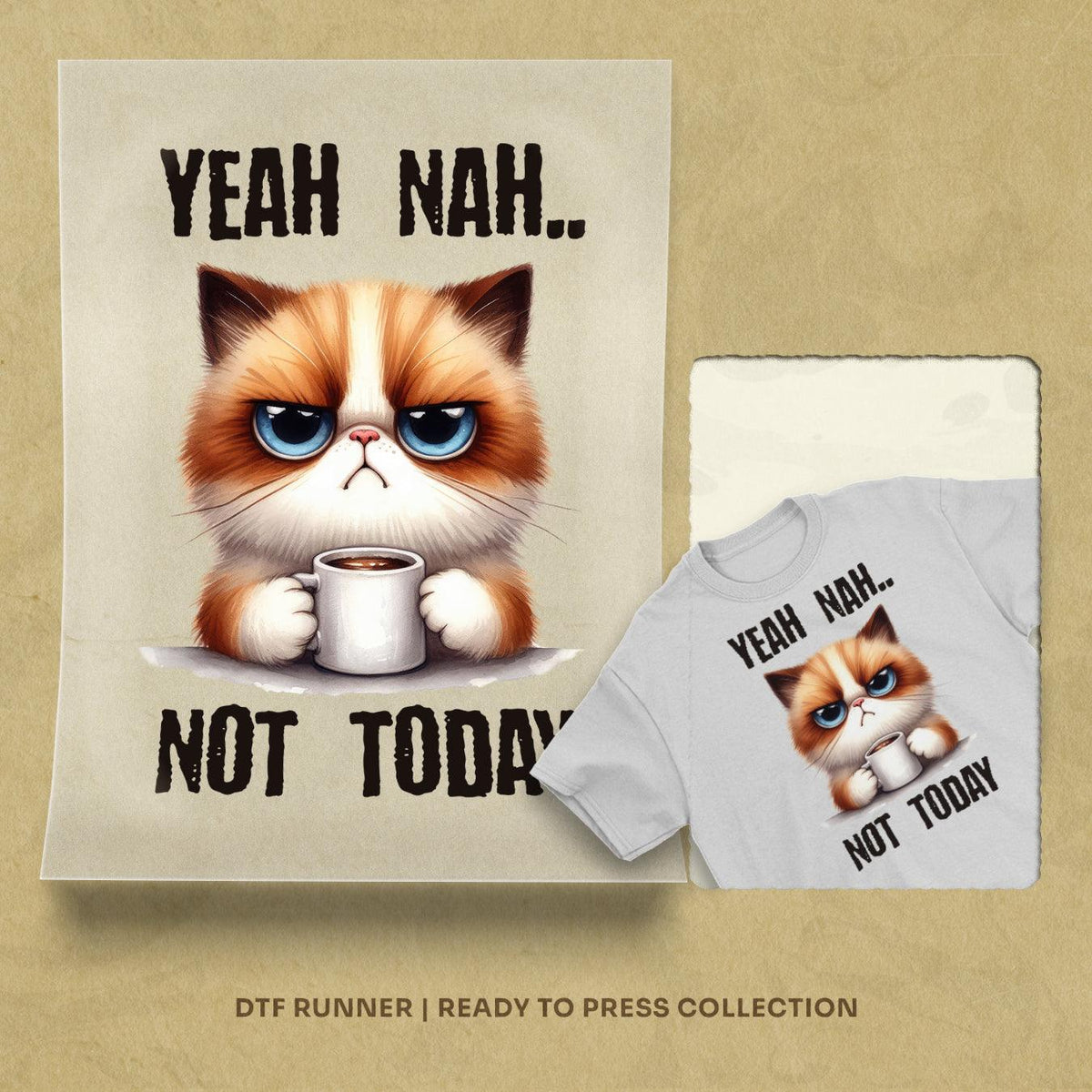 Yeah Nah Not Today dtf transfer– DTF Runner